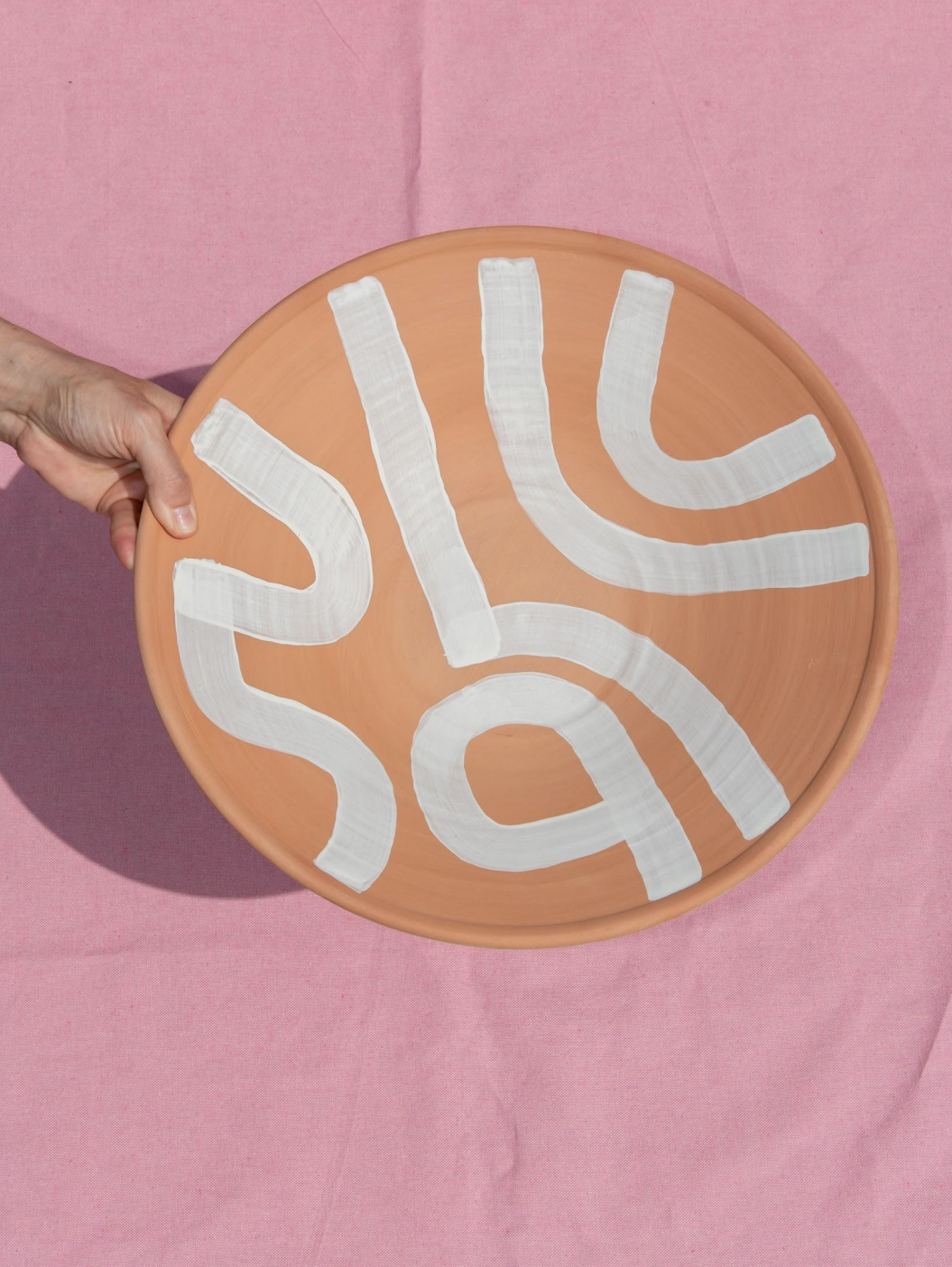 Alexandra Manousakis Artist- Natural Platter White 37cm – The Greek ...