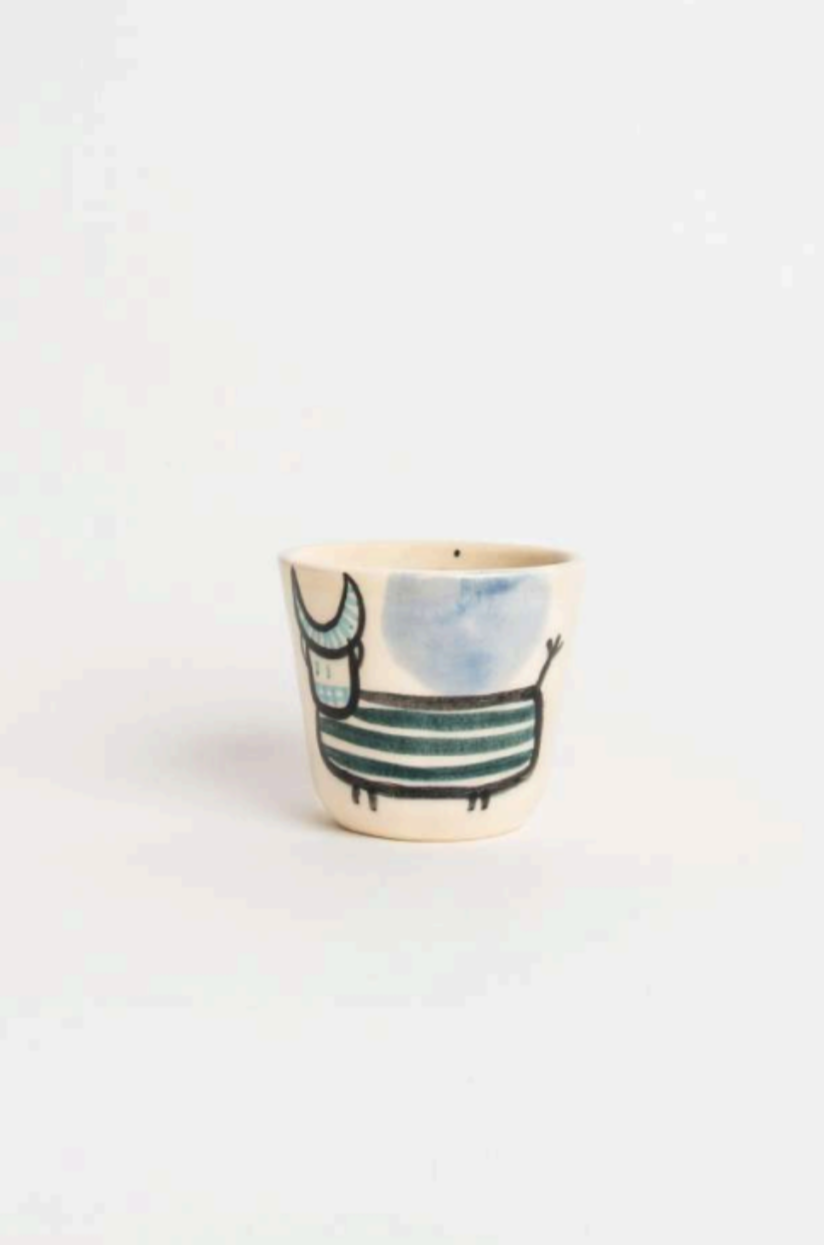 Alexandra Manousakis Artist- Bullhead Espresso Cup 6cm – The Greek ...