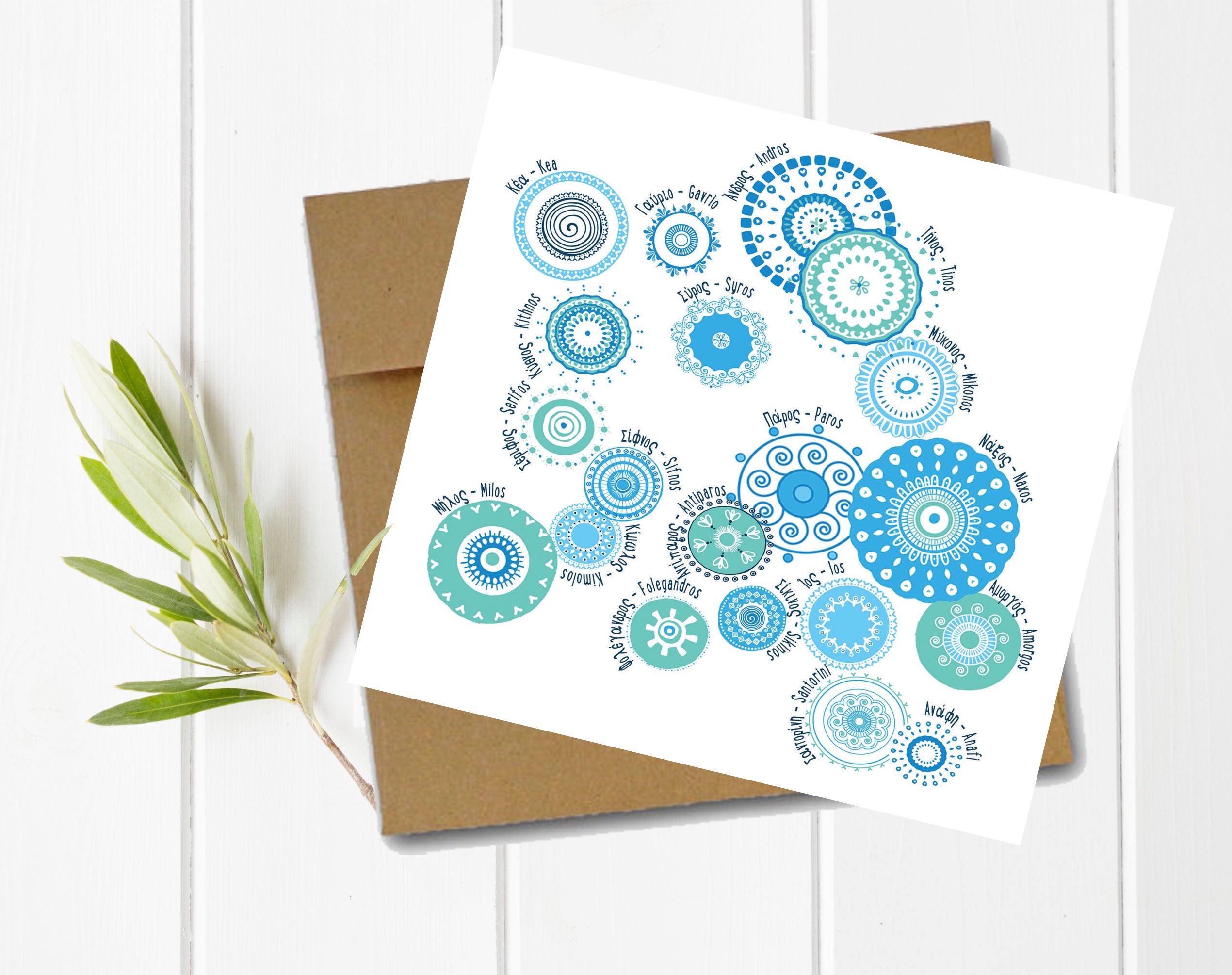 Cyclades Islands Greeting Card – The Greek Providore