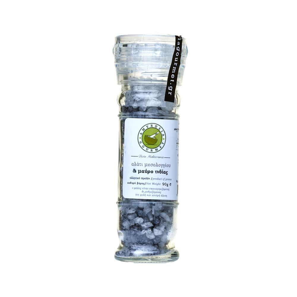 Messolonghi Salt with Indian Black Salt Grinder 85g – The Greek Providore