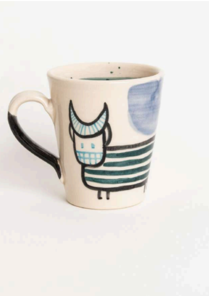 Alexandra Manousakis Artist- Bullhead Mug 10cm – The Greek Providore