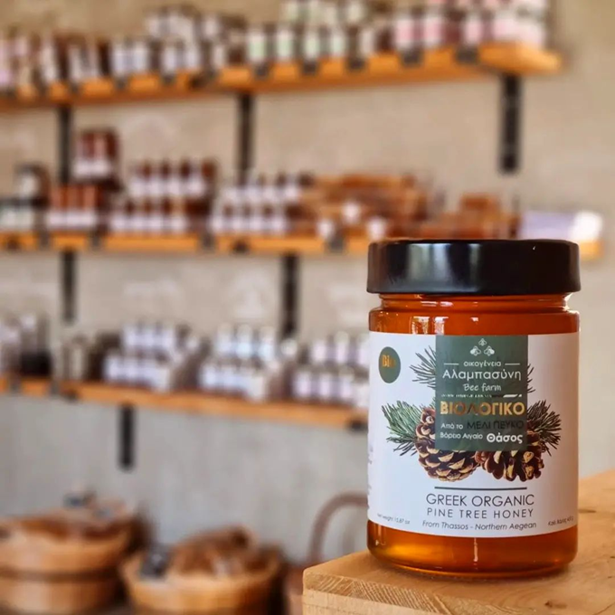 Limited Edition Organic Pine Tree Honey from Thassos 400g – The Greek ...